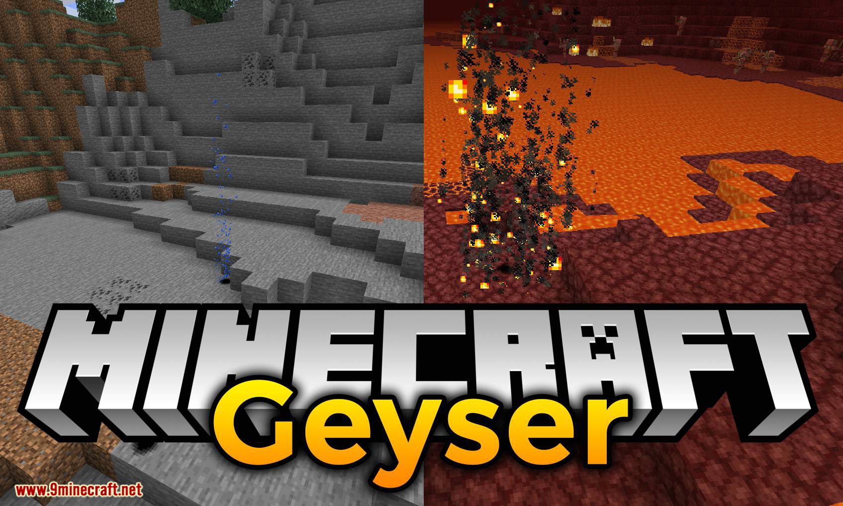 Geyser Mod (1.19.2, 1.18.2) – Genera géiseres de forma natural